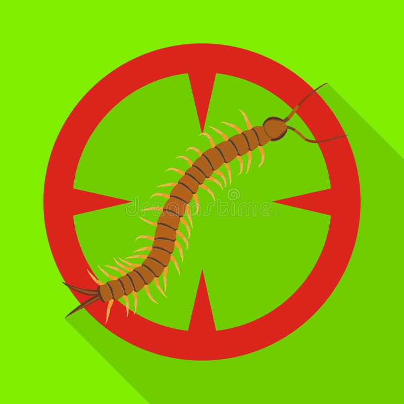 Centipede Vector Icon.Line Vector Icon Isolated on White Background ...