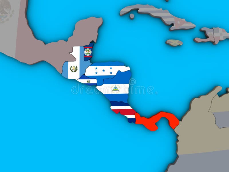 Map Central America Flags Stock Illustrations – 474 Map Central America ...