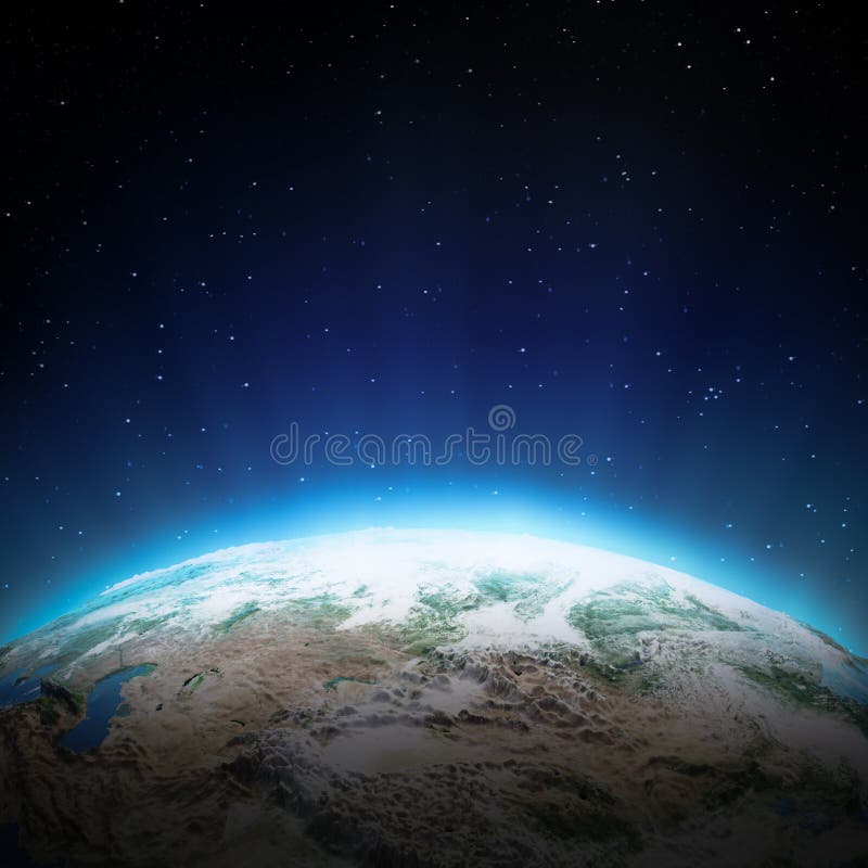 Central Asia Lights at Night Stock Illustration - Illustration of night ...