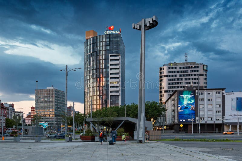 Central building editorial stock image. Image of trnava - 167266004