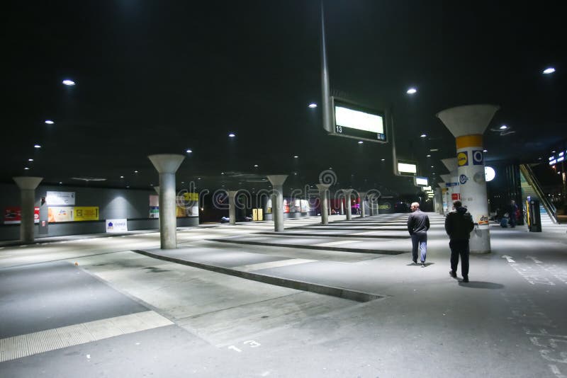 Central Bus Station in Munich Editorial Image - Image of night, europe ...