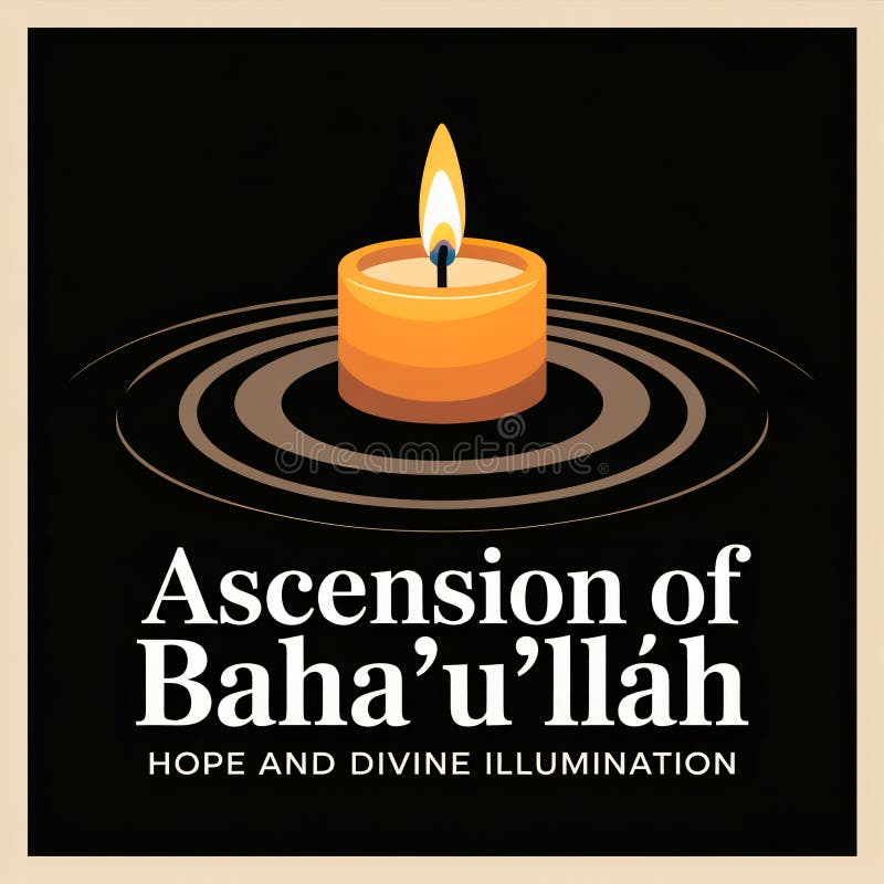 Central Candle Flame Radiating Concentric Light during Baha Ullahs ...