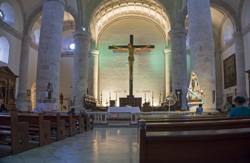Central Cathedral Interior, Merida, Yucatan Mexico. Editorial Image ...