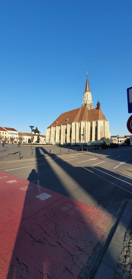 Central City in Union Square in Cluj Napoca Stock Photo - Image of ...