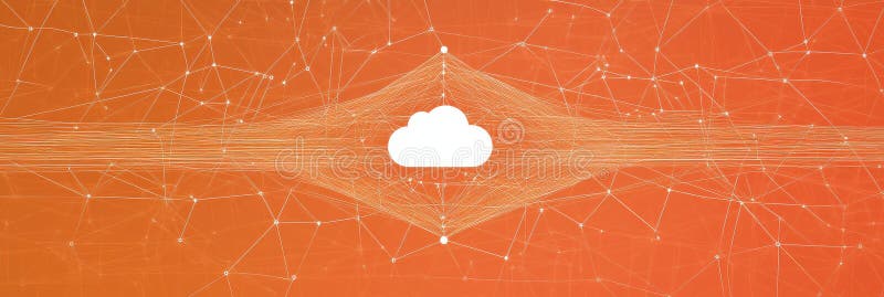 The Central Cloud Icon Represents Cloud Services in a Dynamic Network ...