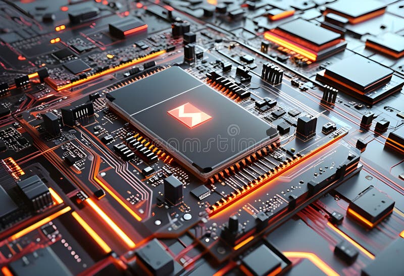 Central Computer Processors CPU Concept Stock Illustration ...