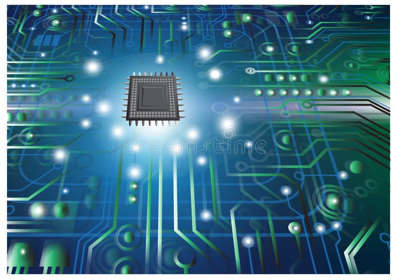 Central Computer Processors CPU Concept. Stock Vector - Illustration of ...