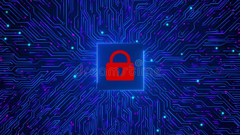 Processors CPU Concept. Animation. Motherboard Digital Chip. Abstract Animation of Computer ...