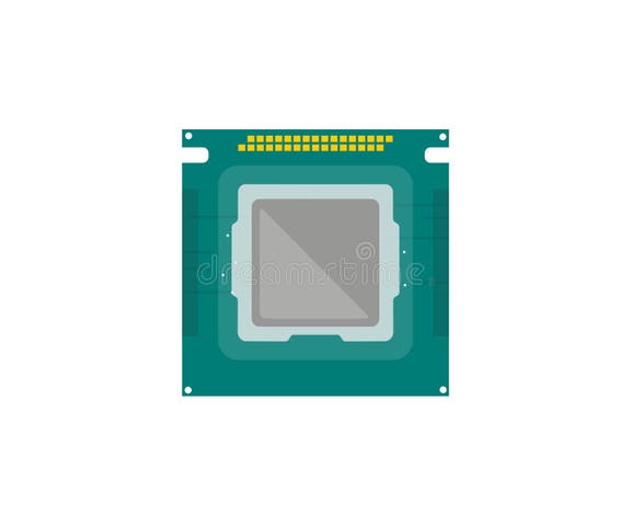 Central Computer Processors CPU Concept Logo Design. Electronic ...
