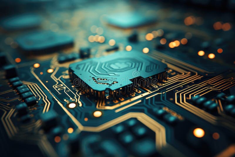 Central Computer Processors Cpu Concept Motherboard Digital Chip Tech Science Background Stock