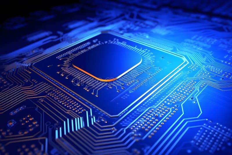 Central Computer Processors CPU Concept. Motherboard Digital Chip ...