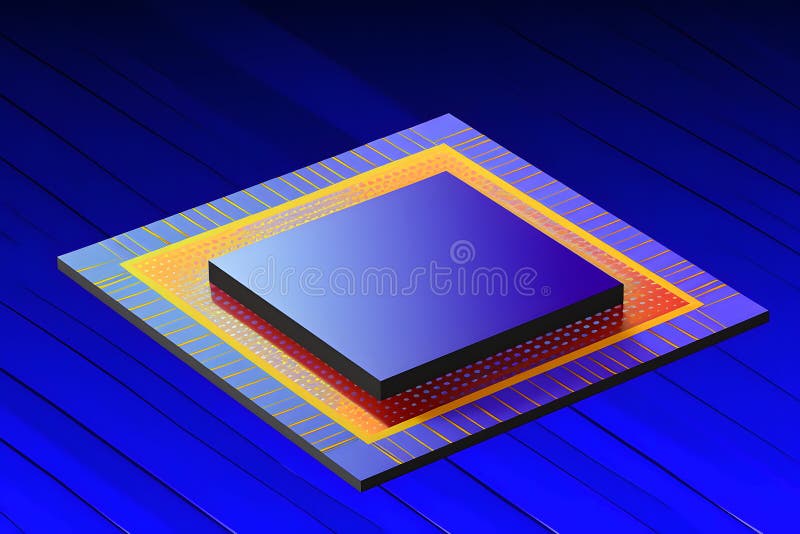 Central Computer Processors CPU Concept. Motherboard Digital Chip ...