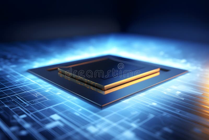 Central Computer Processors CPU Concept. Motherboard Digital Chip ...