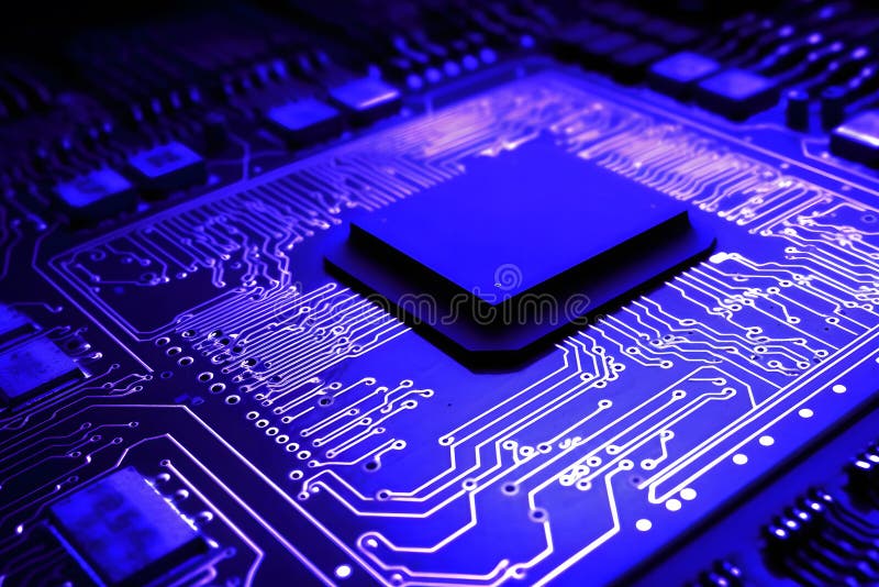 Central Computer Processors CPU Concept. Motherboard Digital Chip ...