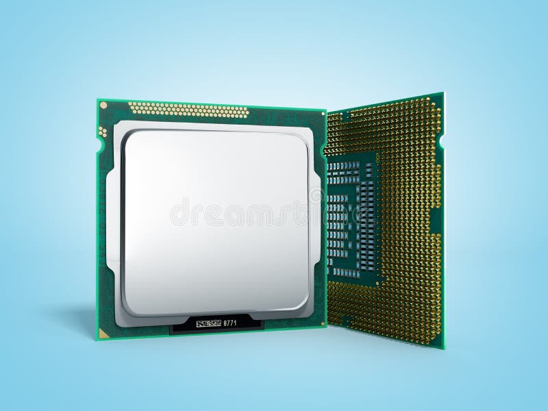 Central Computer Processors CPU High Resolution 3d Illustration Stock ...