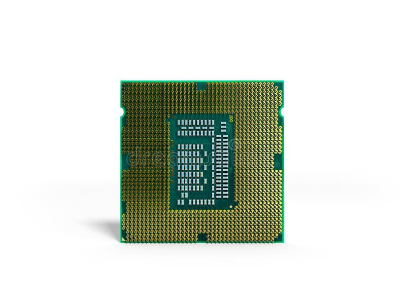 Central Computer Processors CPU High Resolution 3d Render Stock ...