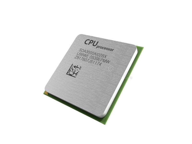 Central Computer Processors CPU High Resolution 3d Render Stock ...