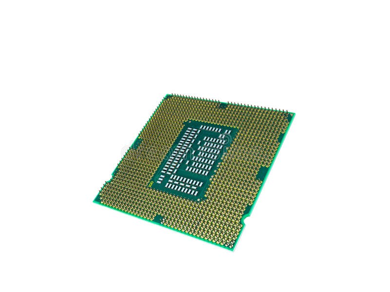 Central Computer Processors CPU High Resolution 3d Render on White No ...