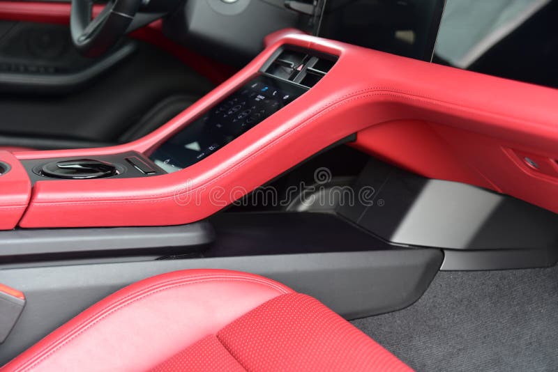 Central Console in the Car with Storage Space Stock Image - Image of ...