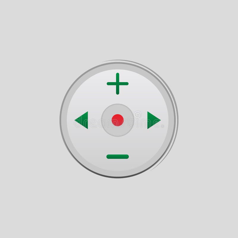 Central Control Button Colored Icon. Element of Player Buttons for ...