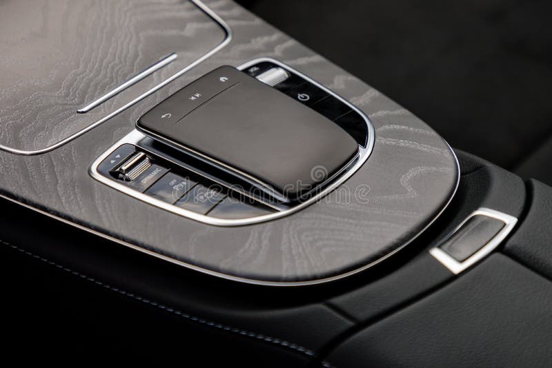 Central Control Panel in a Car Stock Image - Image of expensive ...