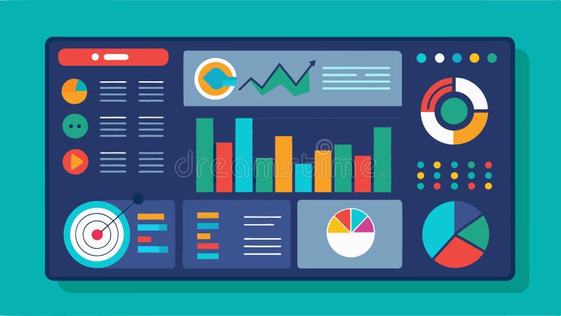The Central Dashboard Panel Boasts a Colorful Array of Realtime Graphs ...