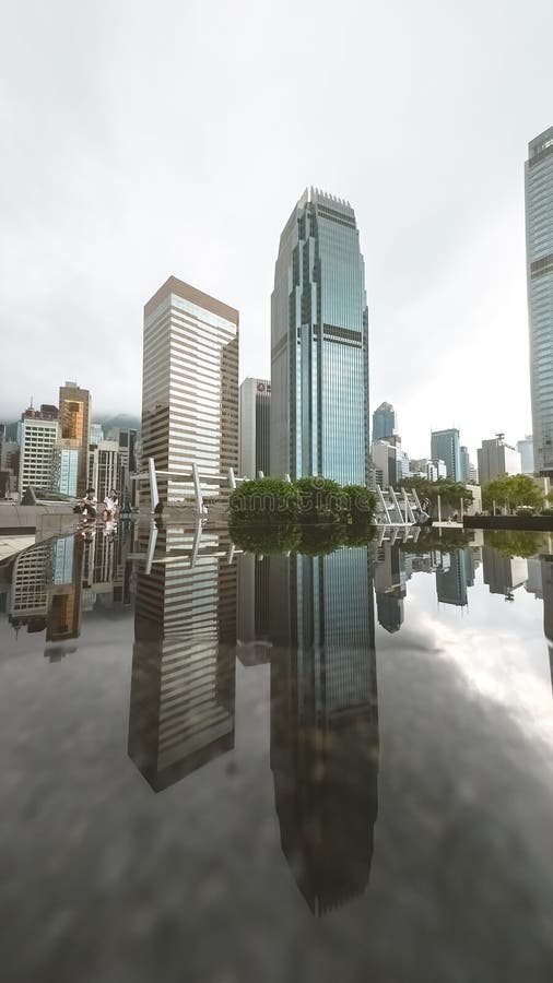 A Central District Look Out from IFC Middle Level Platform. May 17 2023 ...