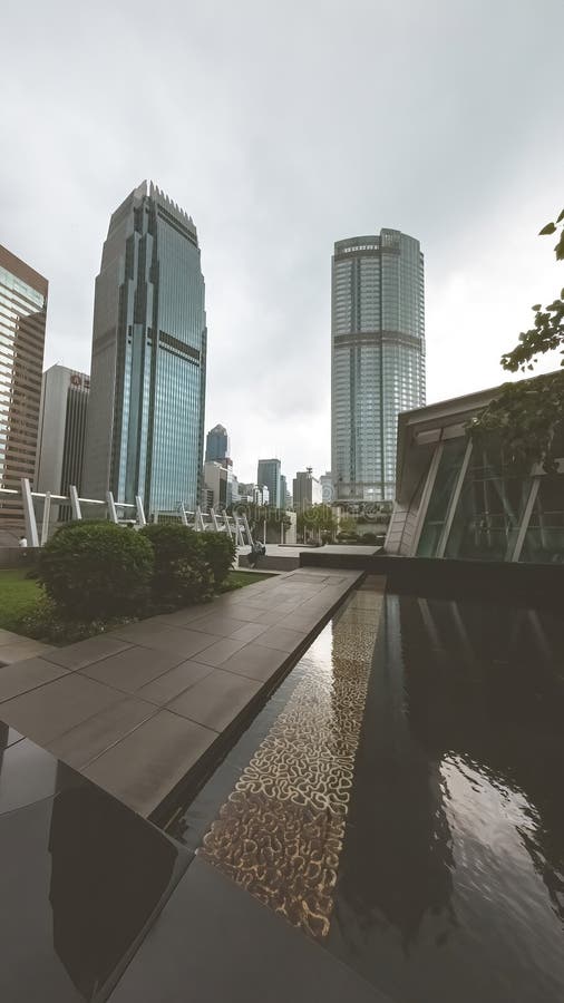 A Central District Look Out from IFC Middle Level Platform. May 17 2023 ...