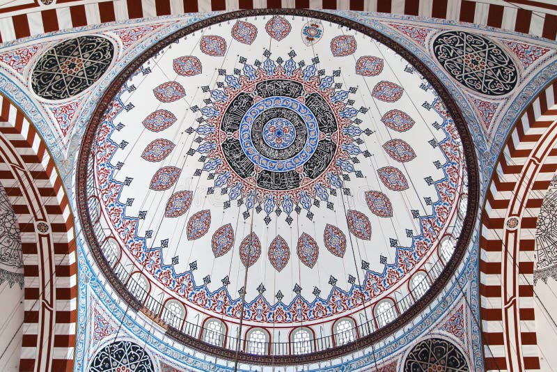 Central Dome of Sehzade Mosque Stock Image - Image of camii, middle ...