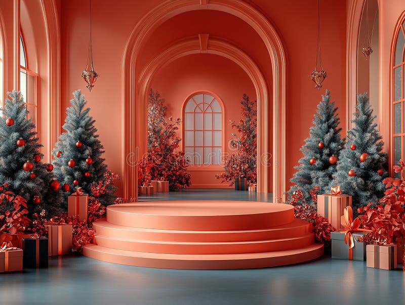 Central Empty 3D Podium Highlighted by Exclusive Offer Graphics and ...