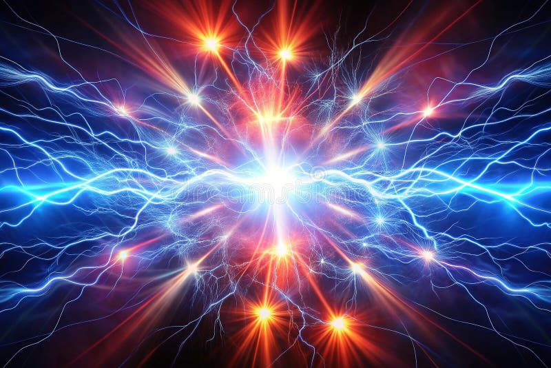 Central Energy Burst Cosmic Power Electric Force Dark Energy Explosion ...