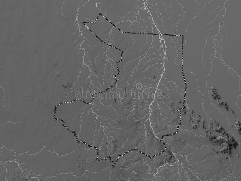 Central Equatoria, South Sudan. Grayscale. No Legend Stock Illustration ...