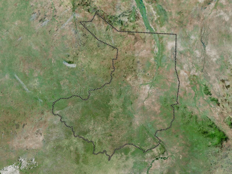 Central Equatoria, South Sudan. High-res Satellite. No Legend Stock ...
