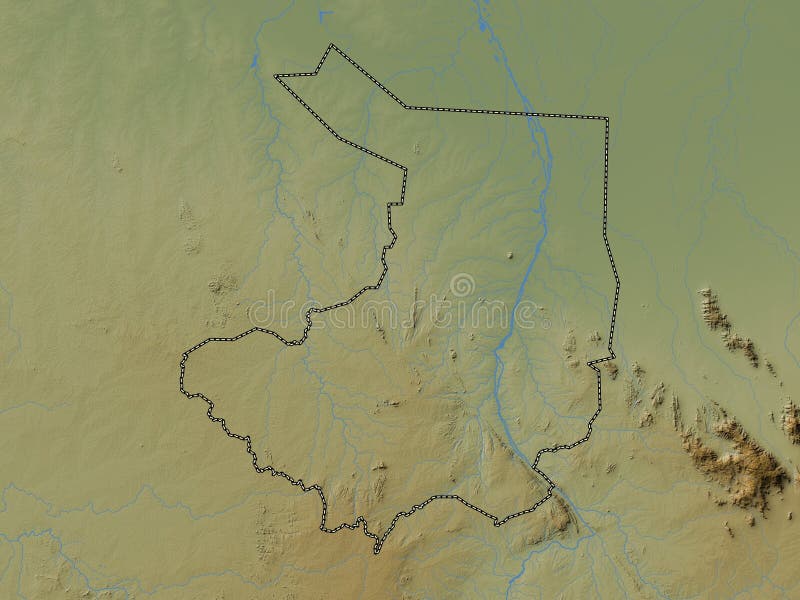 Central Equatoria, South Sudan. Physical. No Legend Stock Illustration ...