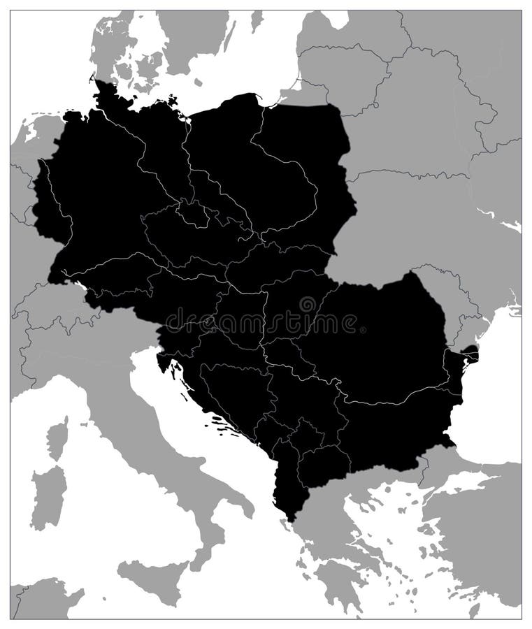Europe Black Map. No text stock vector. Illustration of text - 99400322