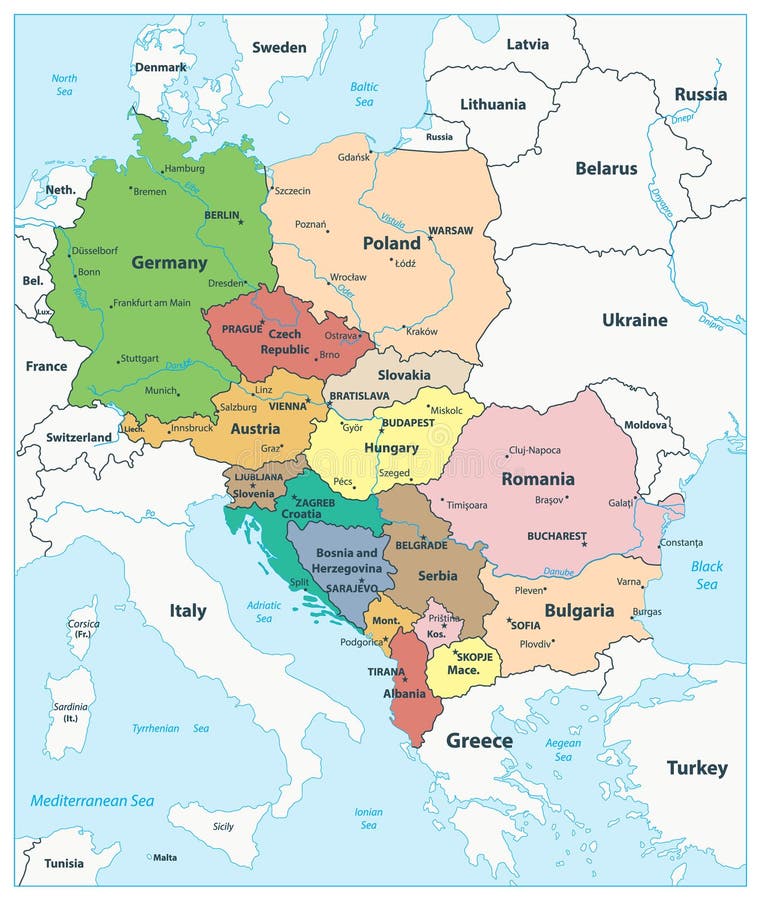 1+ Vector central europe map Free Stock Photos - StockFreeImages