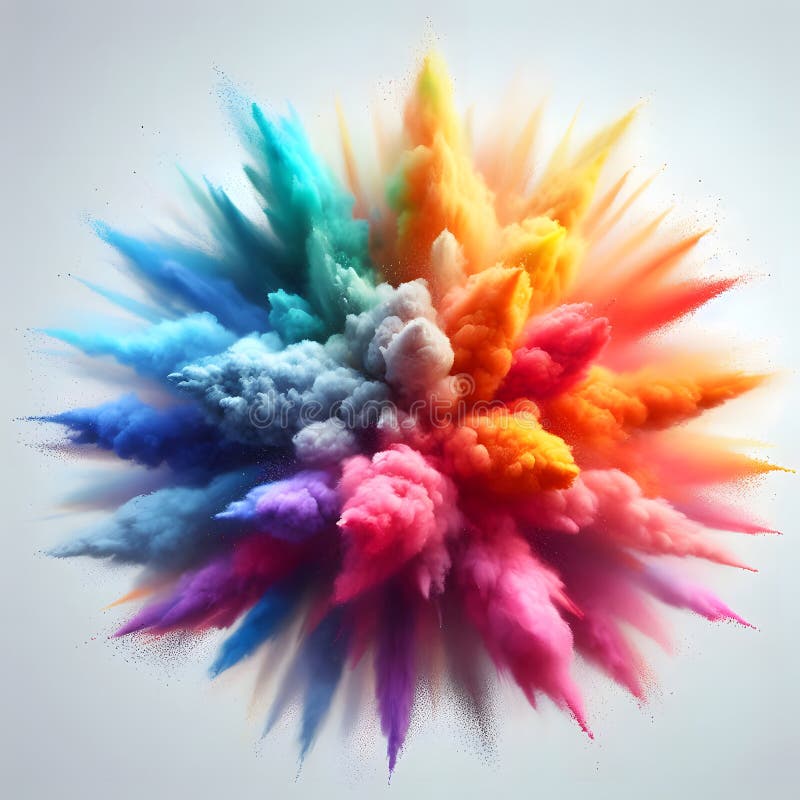 A Central Explosion of Vibrant Colors Against a Light Background ...