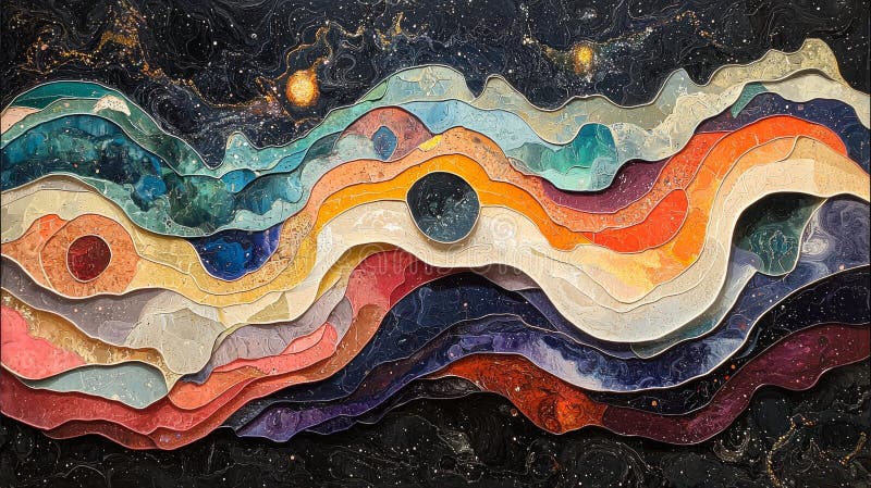 Central Figure Stands Crowd Cohesive Patterns Displaying Textures and ...