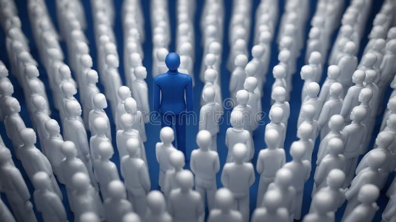 Central Figure Surrounded by People, Symbolizing Leadership, Influence ...