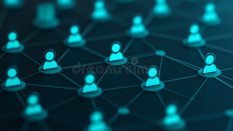 The Central Figure Unites a Diverse Network, Symbolizing Teamwork ...