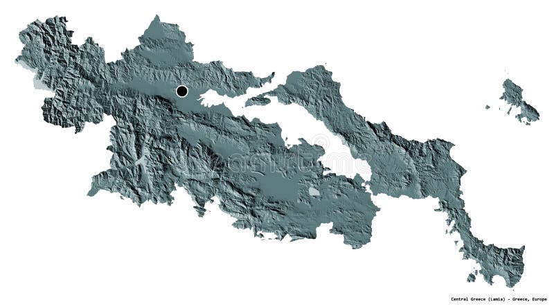 Central Greece, Decentralized Administration of Greece, on White ...