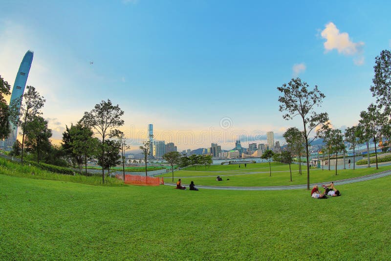 Central Hong Kong View at Tamar Park 29 July 2013 Editorial Photography ...