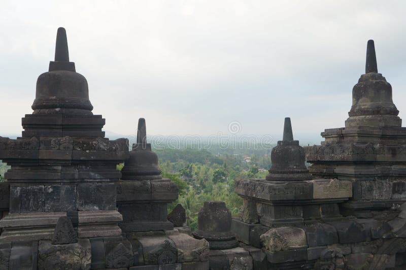 Borobudur Temple Stupa in Central Java, Indonesia Editorial Photo ...