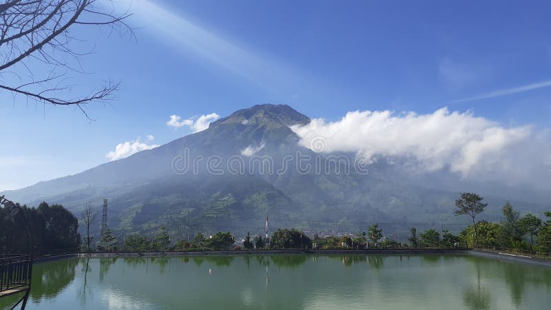 In Central Java Sindoro Mountain View Stock Image - Image of view, java ...
