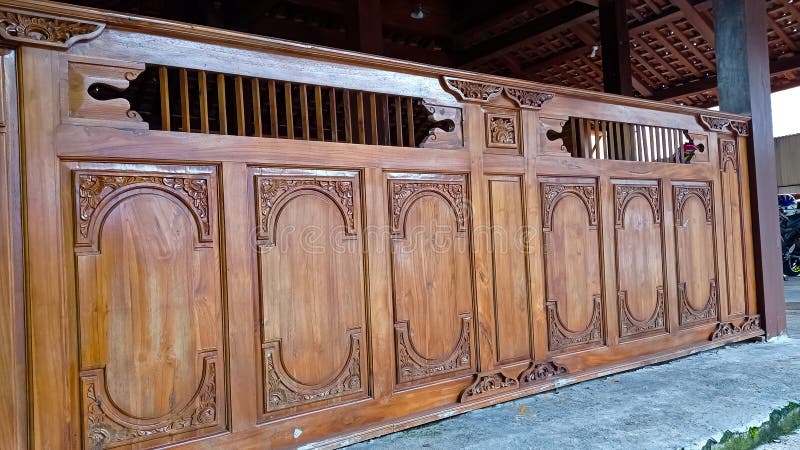 Central Java Traditional Traditional House Fence Stock Image - Image of ...