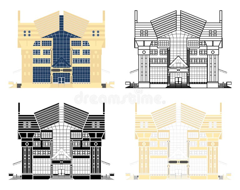 Central Library in Cairo, Egypt Stock Vector - Illustration of central ...