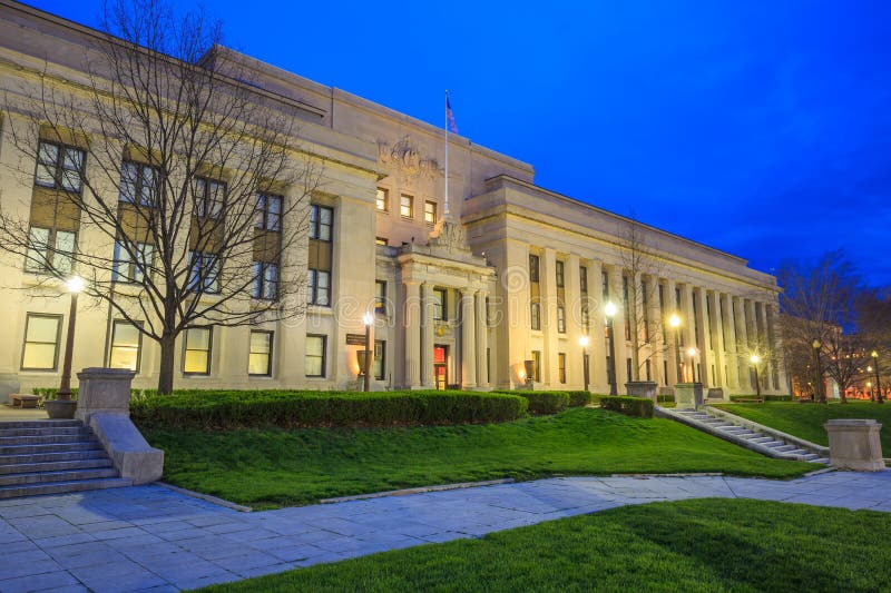 Central Library in Indianapolis Stock Photo - Image of building ...