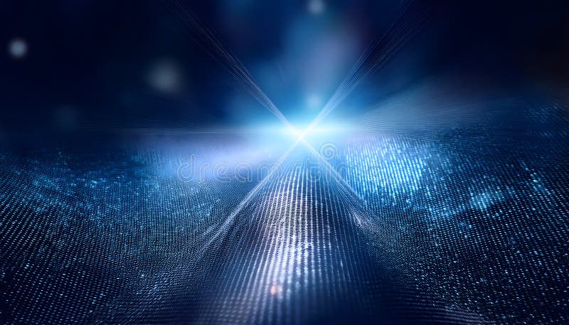 A Central Light Source Emits Rays Across a Textured, Dark Surface ...