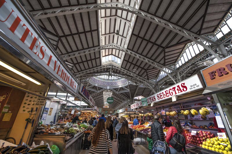Central Market in Valencia editorial stock image. Image of fresh - 53472999