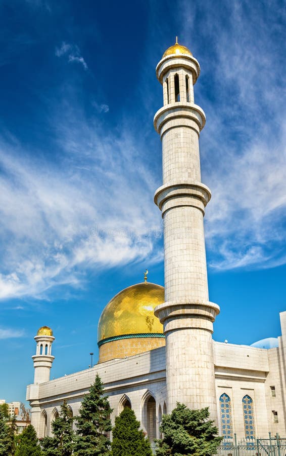 Central Mosque of Almaty in Kazakhstan Stock Photo - Image of built ...
